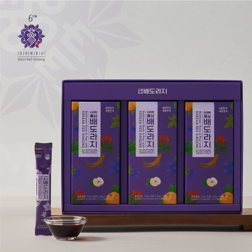 [설 선물세트] 김정환홍삼 홍삼 배도라지 30포 보자기 쇼핑백 포함 | Korean Red Ginseng · Pear · Be ...