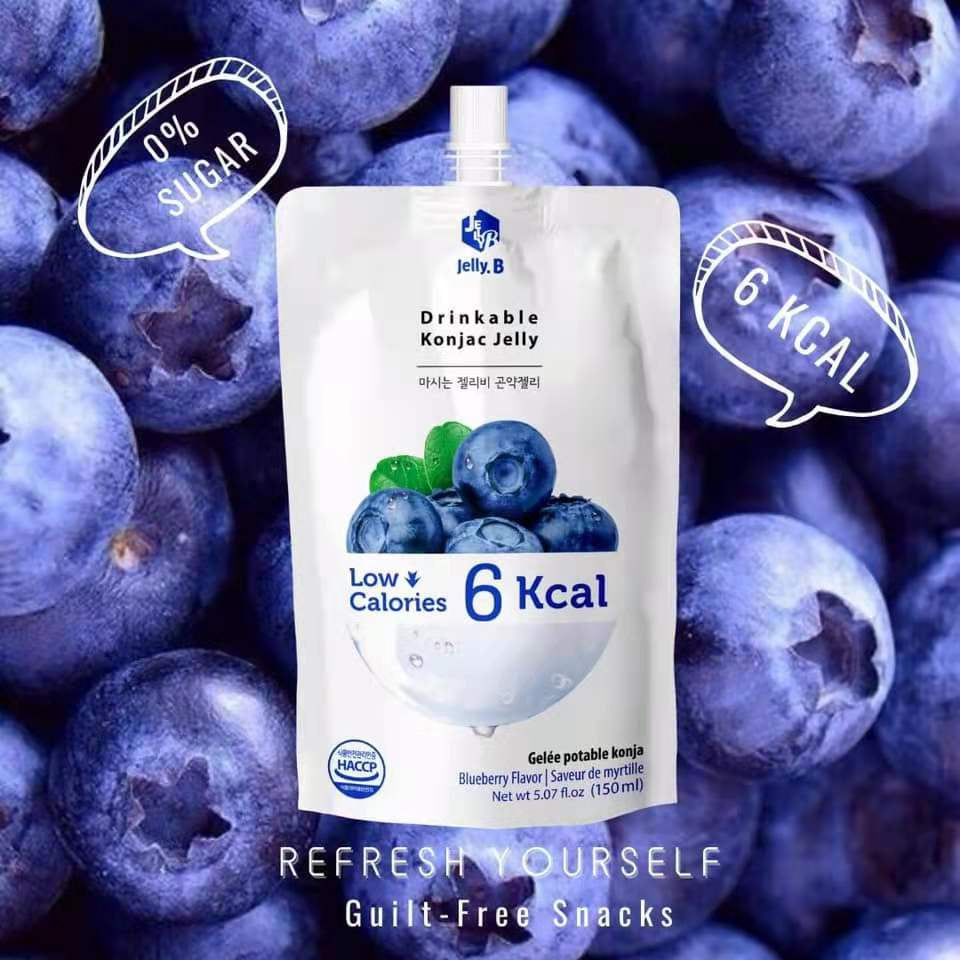 Jelly.B 마시는 젤리비 곤약젤리(블루베리) 150ml*10pkts | Drinkable Konjac Jelly(Blueberry) | sarangmartsg