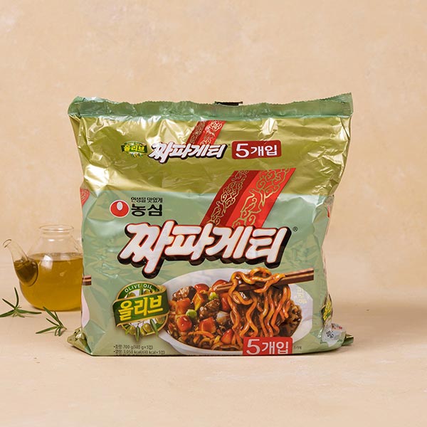 소비기한 5월19일 *할인* 농심 올리브 짜파게티 멀티팩 (140g*5ea)| Olive Japaghetti(Jajang Ra ...